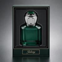 China Luxury Wavy Zinc Alloy Perfume Cap Inlaid Emerald Gem Custom Zamac Fragrance Bottle Lid OEM Logo Electroplated Metal Perfume Cover Magnetic for sale
