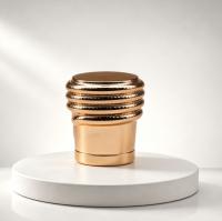 China Twisted Thread Zamac FEA15 Perfume Cap With Side Hook, Rose Gold Zinc Alloy Lid for sale