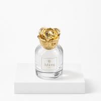 China Ornate 3D Floral Zamac FEA15 Perfume Cap, Gold‑Finish Zinc Alloy Decorative Bottle Top for sale