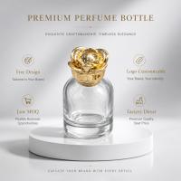 China Ornate 3D Floral Zamac FEA15 Perfume Cap, Gold‑Finish Zinc Alloy Decorative Bottle Top for sale