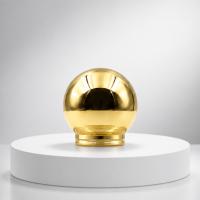 China Spherical Ball‑Shaped Zamac Perfume Cap, High‑Gloss Gold Plated Zinc Alloy Bottle Top for 15mm & 18mm Necks for sale