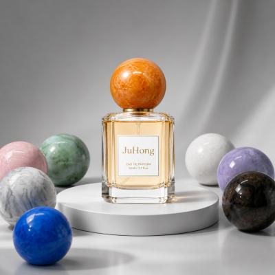 China Marble-patterned spherical resin perfume cap, FEA15 customizable perfume cap for sale