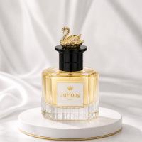China Exquisite Swan Sculpted Zamac FEA15 Perfume Cap, Gold‑Plated Zinc Alloy Decorative Bottle Top for sale