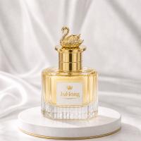 China Exquisite Swan Sculpted Zamac FEA15 Perfume Cap, Gold‑Plated Zinc Alloy Decorative Bottle Top for sale