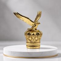 China Ornate Eagle‑on‑Crown Zamac FEA15 Perfume Cap, Gold‑Plated Zinc Alloy Decorative Bottle Top for sale