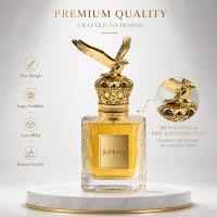 China Ornate Eagle‑on‑Crown Zamac FEA15 Perfume Cap, Gold‑Plated Zinc Alloy Decorative Bottle Top for sale