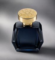 China Luxury Embossed Arabic Geometric Decorative Perfume Cap Zinc Alloy Round Metal Lid Custom Logo For Fragrance Glass Bottle Magnetic for sale