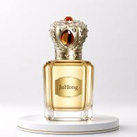 China Luxury Gem‑Inlaid Crown Zamac FEA15 Perfume Cap, Gold‑Plated Zinc Alloy Decorative Bottle Top for sale
