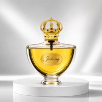 China Noble Royal Crown Gem‑Accented Zamac FEA15 Perfume Cap, Gold‑Plated Zinc Alloy Decorative Bottle Top for sale