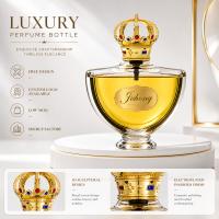 China Noble Royal Crown Gem‑Accented Zamac FEA15 Perfume Cap, Gold‑Plated Zinc Alloy Decorative Bottle Top for sale
