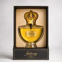 China Noble Royal Crown Gem‑Accented Zamac FEA15 Perfume Cap, Gold‑Plated Zinc Alloy Decorative Bottle Top for sale