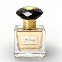 China Luxury Black Faceted Crystal Zamac Perfume Bottle Cap Gold Plated Custom Logo Metal Perfume Lid FEA 15 for sale