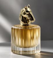 China Luxury 3D Sculpted Horse Head Metal Perfume Cap Zinc Alloy Animal Shape Fragrance Bottle Cover Custom Logo For Cosmetic Glass Bottle Magnetic for sale