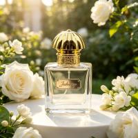 China Dome Shape Embossed Zinc Alloy Perfume Cap Luxury Gold Plated Metal Perfume Bottle Lid Custom Logo For Fragrance Cosmetic Packaging Magnetic for sale