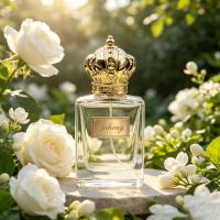 China Crown Shape Zinc Alloy Perfume Cap Luxury Gold Plated Metal Perfume Bottle Lid Custom Logo For Fragrance Cosmetic Packaging Magnetic for sale