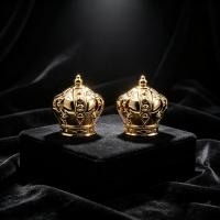 China Crown Shape Zinc Alloy Perfume Cap Luxury Gold Plated Metal Perfume Bottle Lid Custom Logo For Fragrance Cosmetic Packaging Magnetic for sale