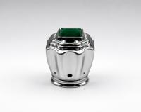 China High quality Crown Shape Zinc Alloy Perfume Cap Luxury Gold Plated Perfume Bottle Lid With Blue Gemstone Decoration Custom Logo for sale