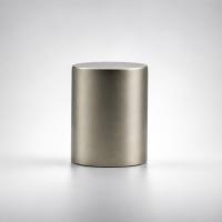 China Cylindrical Knurled Ribbed Zamac Perfume Bottle Cap Antique Bronze Silver Two‑Tone Metal Lid Custom Logo For Fragrance Bottle for sale