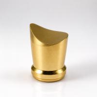 China Luxury Geometric Zamac Perfume Cap Gold Black Red Multi‑Facet Sculpted Metal Perfume Bottle Lid Custom Logo For Fragrance Glass Bottle for sale