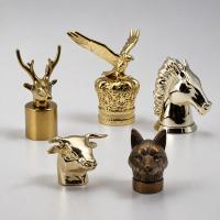 China Wholesale Vintage Antique Bronze Gold Zinc Alloy Animal Head Perfume Cap Deer Bull Wolf Eagle Horse Perfume Closure Custom Logo for sale