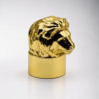 China Luxury Animal Head Zamac Perfume Cap Gold Plated Lion Horse Eagle Rhino Metal Perfume Bottle Lid Custom Logo For Fragrance Bottle for sale