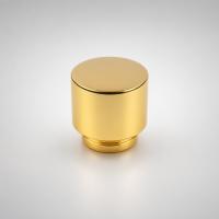 China Luxury Zamac Zinc Alloy Perfume Cap Gold Plated Round Dome Textured Metal Perfume Bottle Lid Custom Logo For Fragrance Glass Bottle for sale