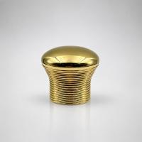 China Luxury Zamac Zinc Alloy Perfume Cap Gold Plated Round Dome Textured Metal Perfume Bottle Lid Custom Logo For Fragrance Glass Bottle for sale
