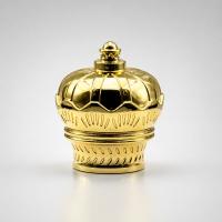 China Wholesale 3D Crown Zinc Alloy Perfume Cap Enamel Painted Rhinestone Decor Metal Perfume Bottle Closure Custom Logo Accept for sale