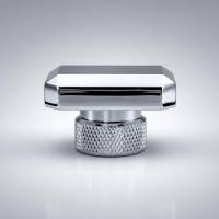 China Luxury Zinc Alloy Perfume Cap Gold Silver Plated Knurled Grid Faceted Square Rectangle Metal Perfume Bottle Lid Custom Logo For Oud for sale