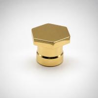 China Wholesale Zinc Alloy Perfume Cap Hexagon Faceted Enamel Gem Decor Gold Silver Plated Perfume Bottle Closure Custom Logo Accept for sale