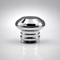 China Luxury Dome Zamac Perfume Cap Gold Silver Plated Faceted Vertical Rib Metal Perfume Bottle Lid Custom Logo For Fragrance Oud for sale