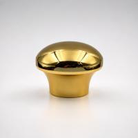 China Luxury Dome Zamac Perfume Cap Gold Silver Plated Faceted Vertical Rib Metal Perfume Bottle Lid Custom Logo For Fragrance Oud for sale