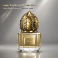 China Luxury Hollow Lattice Teardrop Zamac Perfume Cap, Gold Electroplated Decorative Metal Perfume Closure Custom Logo For Arabic Perfume Bottles for sale