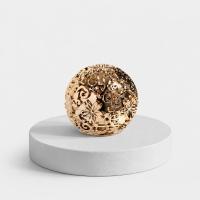 China Hollow Carved Floral Spherical Zamac Perfume Cap Zinc Alloy Ball Metal Fragrance Bottle Lid Custom Logo Fits 15mm FEA Neck for sale