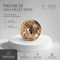 China Hollow Carved Floral Spherical Zamac Perfume Cap Zinc Alloy Ball Metal Fragrance Bottle Lid Custom Logo Fits 15mm FEA Neck for sale