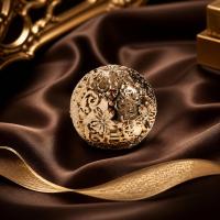 China Hollow Carved Floral Spherical Zamac Perfume Cap Zinc Alloy Ball Metal Fragrance Bottle Lid Custom Logo Fits 15mm FEA Neck for sale