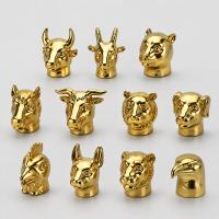 China Animal Head Sculpture Zamac Perfume Cap Zinc Alloy Gold Plated Metal Fragrance Bottle Lid Custom Logo Fits 15mm FEA Neck for sale
