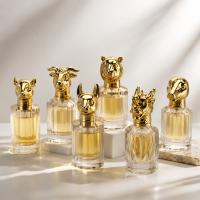 China Animal Head Sculpture Zamac Perfume Cap Zinc Alloy Gold Plated Metal Fragrance Bottle Lid Custom Logo Fits 15mm FEA Neck for sale