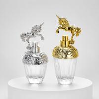 China 3D Unicorn Zamac Perfume Cap Zinc Alloy Decorative Metal Fragrance Bottle Lid Gold Silver Plating Custom Logo for sale