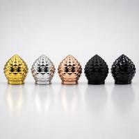 China Zinc Alloy Perfume Cap Diamond Cut Surface Custom Juhong Logo Luxury Metal Replacement Lid For Perfume Bottle OEM ODM Wholesale for sale