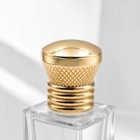 China Custom Zinc Alloy Perfume Cap Luxury Metal Fragrance Bottle Cap Knurled Pattern Electroplated Gold Silver Rose Gold Black Direct for sale