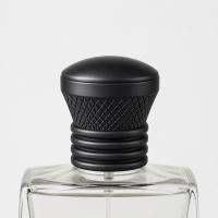 China Custom Zinc Alloy Perfume Cap Luxury Metal Fragrance Bottle Cap Knurled Pattern Electroplated Gold Silver Rose Gold Black Direct for sale