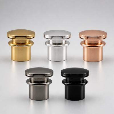 China Custom Zinc Alloy Perfume Cap Luxury Metal Fragrance Bottle Cap Electroplated Gold Silver Rose Gold Black Manufacturer Suppliers for sale