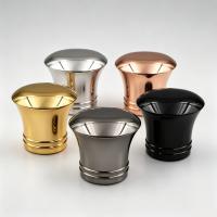 China Factory Wholesale Flared Waist Design Zamac Perfume Cap Double Ring Base Metal Perfume Bottle Cover Gold Silver Rose Gold Black Gunmetal Custom Logo for sale