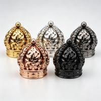 China Luxury Embossed Crown Zinc Alloy Perfume Cap Multi‑Color Electroplating Zamac Perfume Bottle Lid Custom Logo OEM ODM For Fragrance Glass Bottle for sale