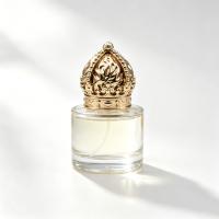 China Luxury Embossed Crown Zinc Alloy Perfume Cap Multi‑Color Electroplating Zamac Perfume Bottle Lid Custom Logo OEM ODM For Fragrance Glass Bottle for sale