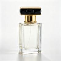 China Luxury Horizontal Rectangle Top Zinc Alloy Perfume Cap Faceted Color Inlay Gold Plated Frame Zamac Perfume Bottle Lid Custom Logo OEM ODM for sale