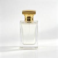 China Factory Wholesale Angled Rectangular Zamac Perfume Cap Tapered Flared Waist Double Ring Decoration Metal Perfume Bottle Cover Gold Gunmetal Black Custom Logo OEM for sale