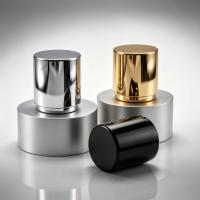 China Luxury Plain Cylindrical Zinc Alloy Perfume Cap Smooth Solid Zamac Lid Mirror Electroplating Custom Logo OEM Magnetic for sale