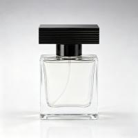China Factory Wholesale Multi‑Layer Stacked Rectangular Zamac Perfume Cap Horizontal Slab Design Metal Perfume Bottle Cover Custom Logo OEM for sale